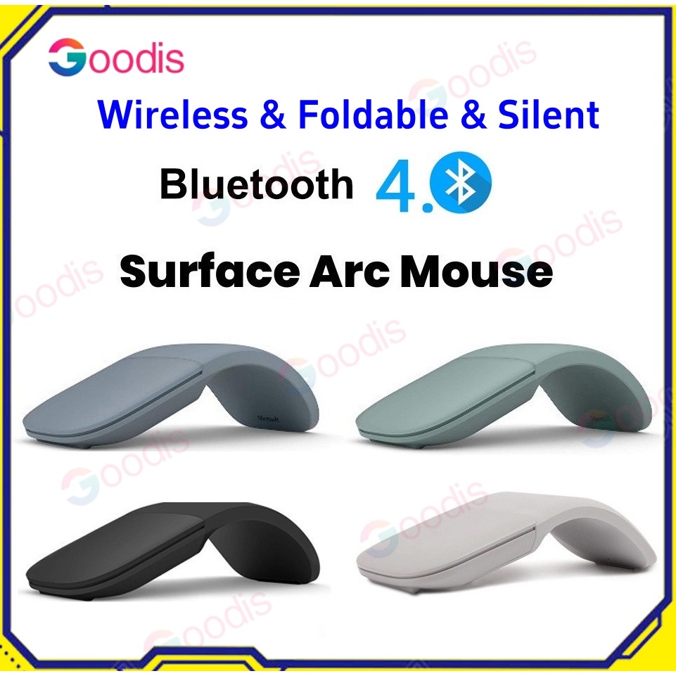 Bluetooth Arc Touch Mouse Wireless Foldable Silent Slim Optical Mice ...