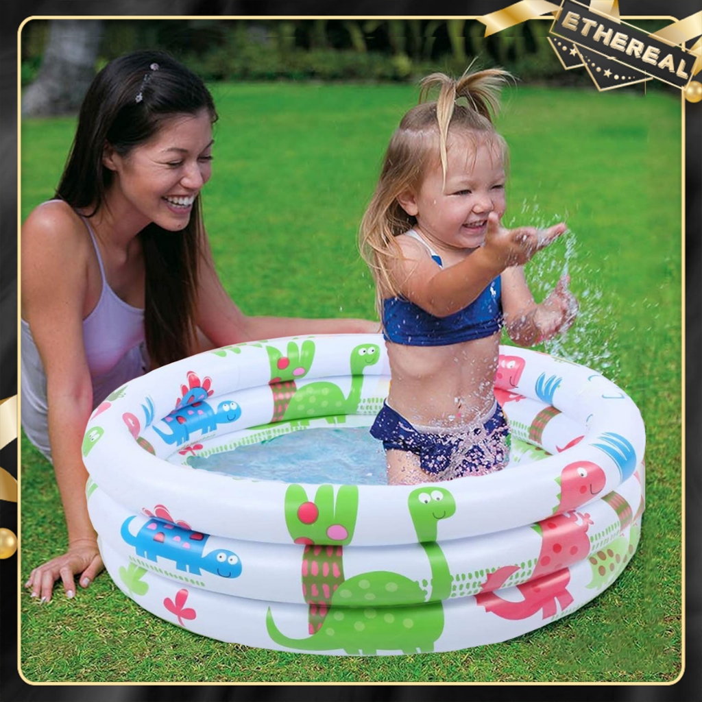 Cartoon Dinosaur Round inflatable Pool indoor bathtub for Kids ...