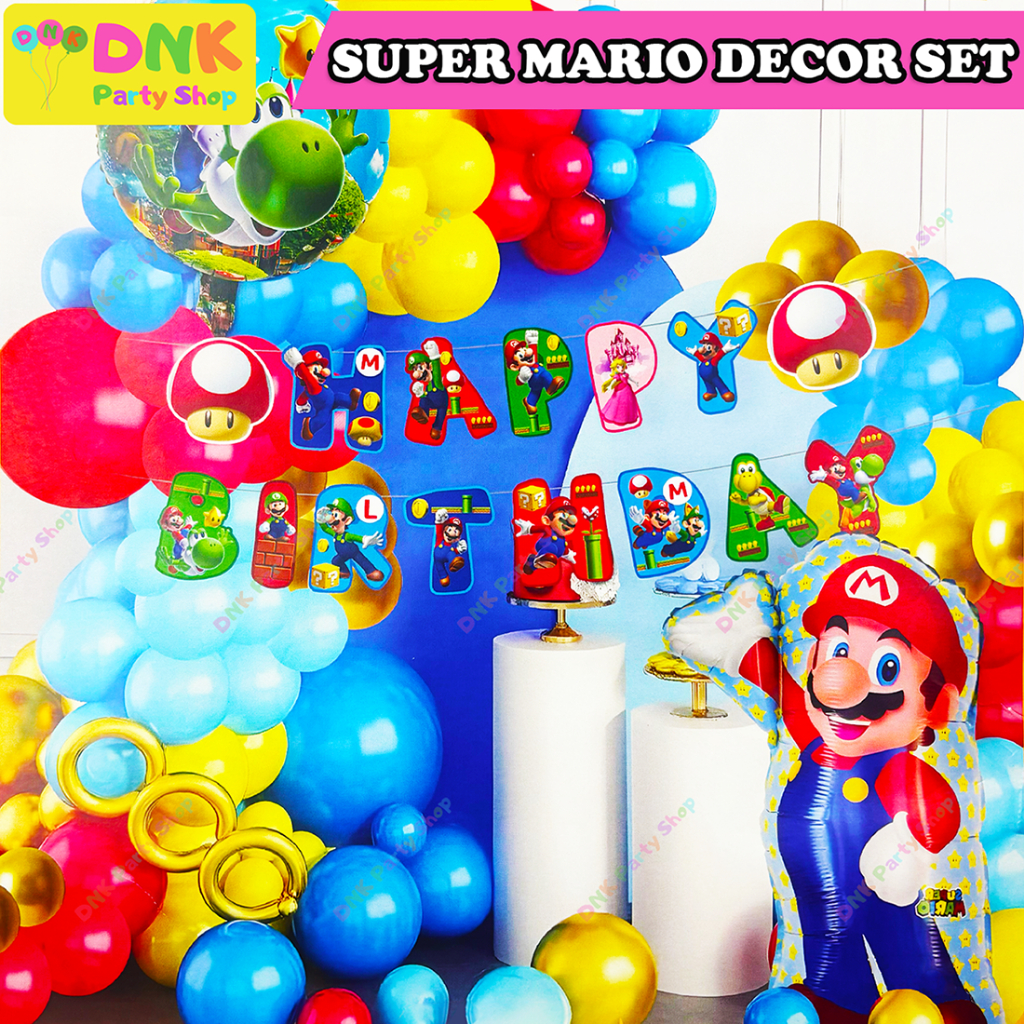 Super Mario Bros Birthday Decor Package Complete Party Set with HBD ...