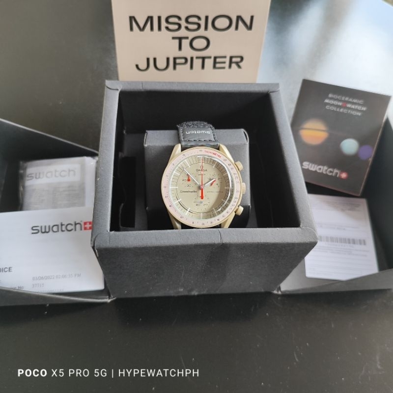 MoonSwatch Bioceramic NOT plastic quartz watch (JUPITER ON HAND ...