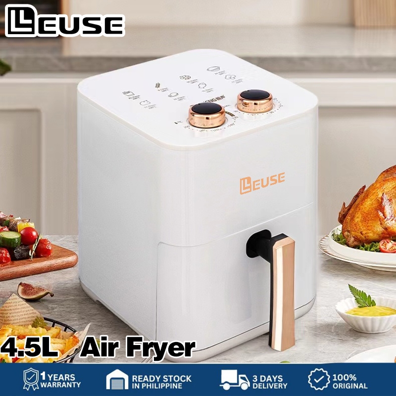 LEUSE 4.5L air fryer 1400W oven knob multifunctional fully automatic no ...