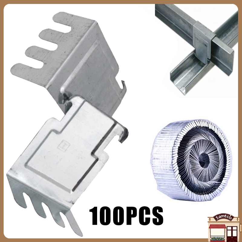 100pcs Galvanized Strip Steel W Clip Four Claws Metal Furring Wall Clip ...