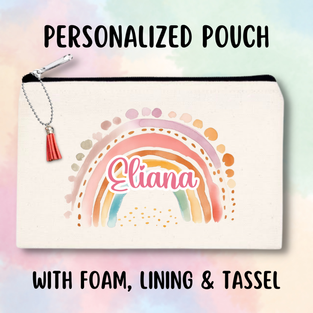 Personalized Rainbow Pouch with Foam and Lining | Shopee Philippines