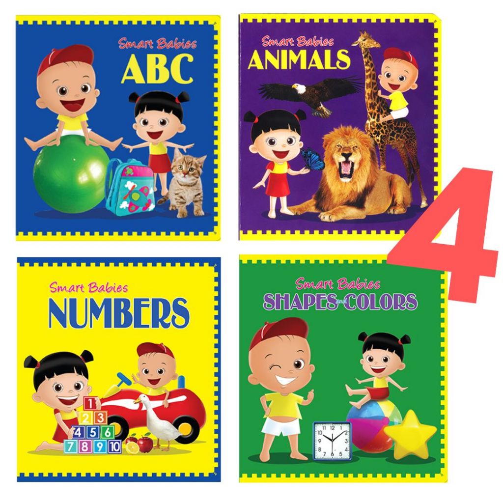 Smart Babies Board Book (ABC / Animals / Numbers / Shapes and Colors ...