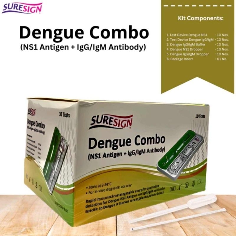Dengue Duo Test Kits (NS1 Antigen + IgG/IgM Antibody) 10test kit/Box ...