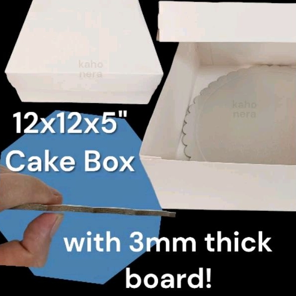 1 set 12x12x5" Cake Box with 3mm thick Board | Shopee Philippines