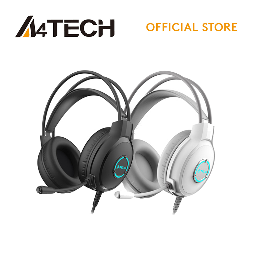 A4Tech FH300U Neon Illuminate LED Backlit Stereo Noise Canceling Wired ...