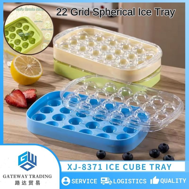 Round Ice Cube Tray Whiskey Ice Cube Molder Fruit Cube Maker Ball Mold ...