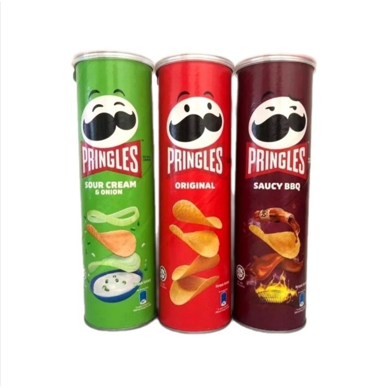 SALE!! Pringles Potato Chips - Saucy BBQ/Sour cream & Onion 134grams ...