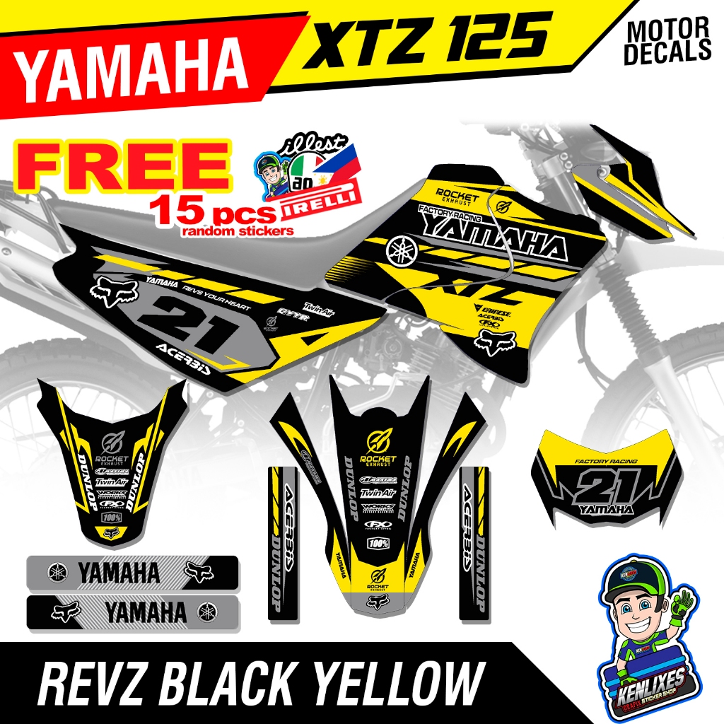 YAMAHA XTZ 125 Full Decals Sticker Body (Revz Edition) | Shopee Philippines