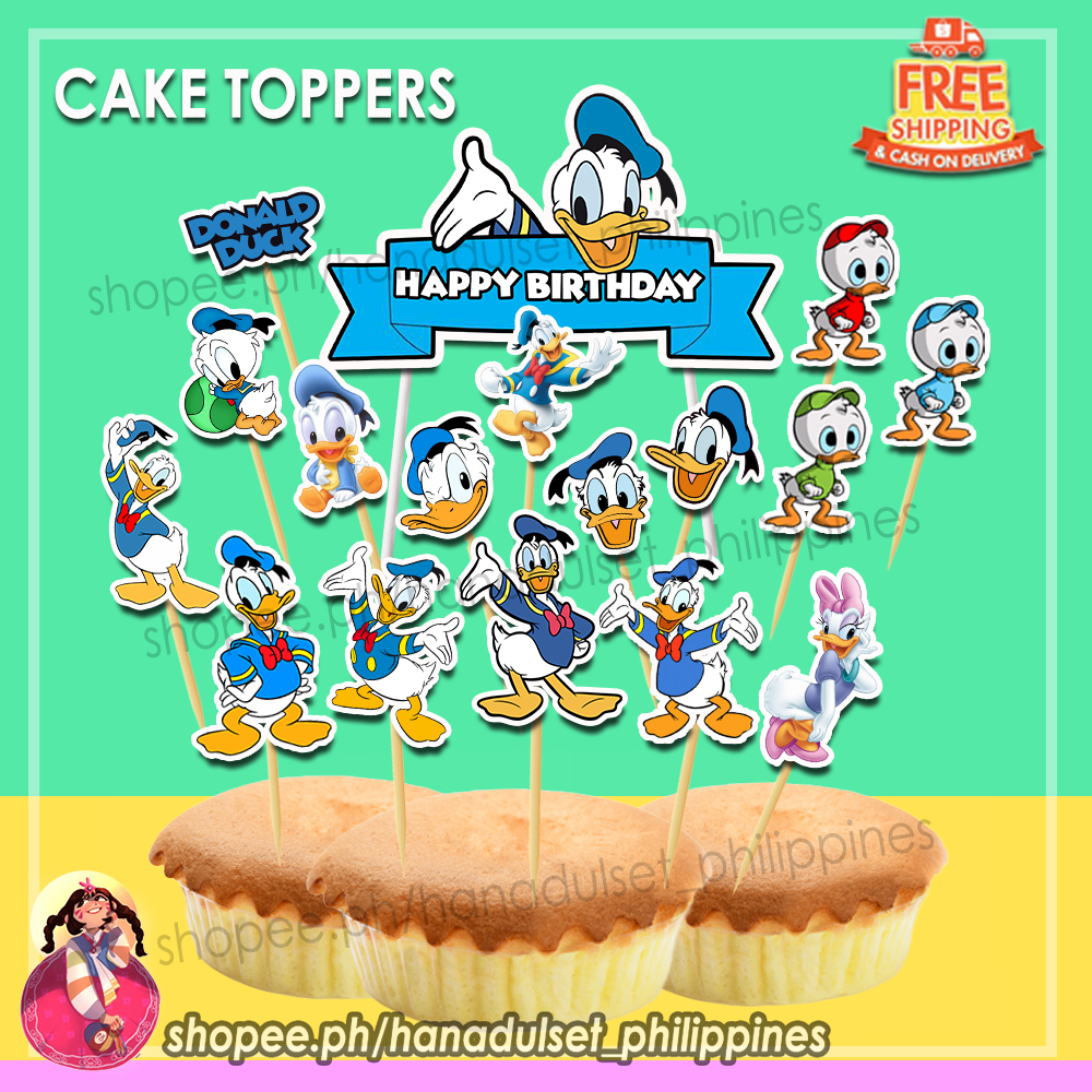 Donald Duck Cake Topper Happy Birthday ctplus ♥ | Shopee Philippines