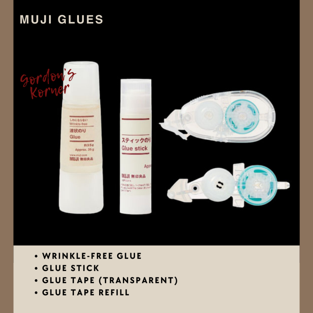 C-02 MUJI GLUES (WRINKLE-FREE, GLUE STICK, GLUE TAPE) | Shopee Philippines