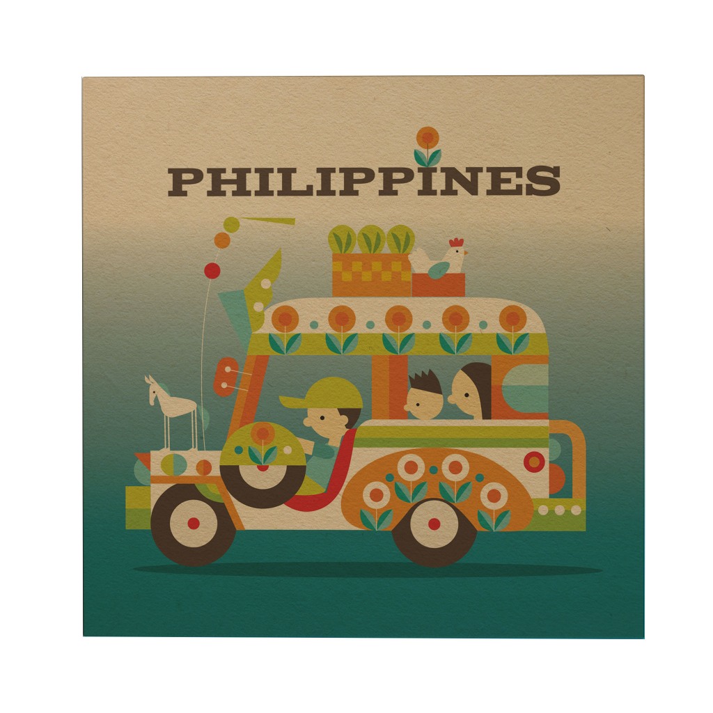 Papemelroti Philippine Souvenir Postcard | Greeting Card | Jeepney ...