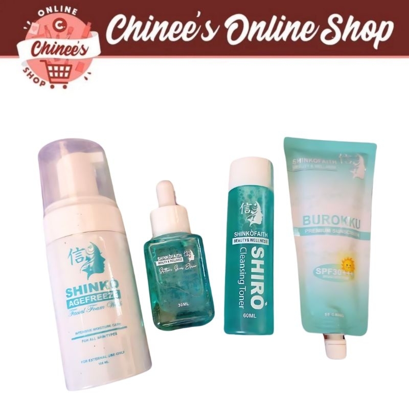 Shinko Faith Facial Maintenance Age Freeze Facial Foam Toner Serum ...