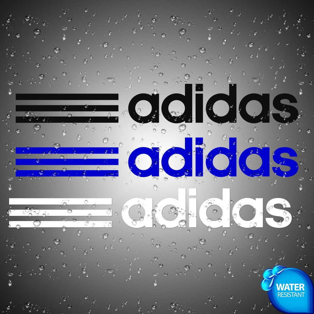 1X Adidas Stripes V1 Sticker | Weathe Proof Die-cut Decals | 8 inches ...