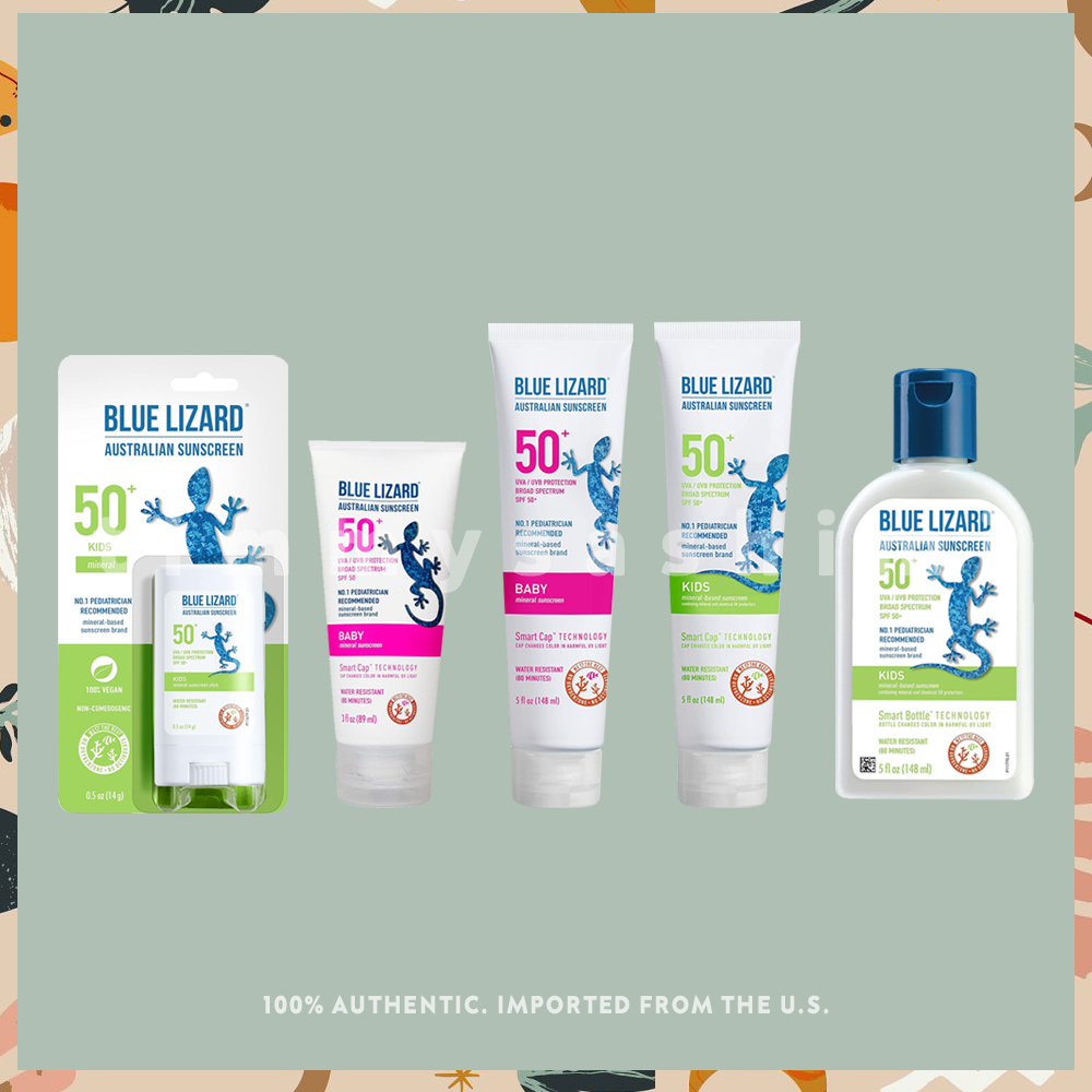 BLUE LIZARD Kids Mineral Sunscreen SPF50+ | Baby Mineral Sunscreen ...