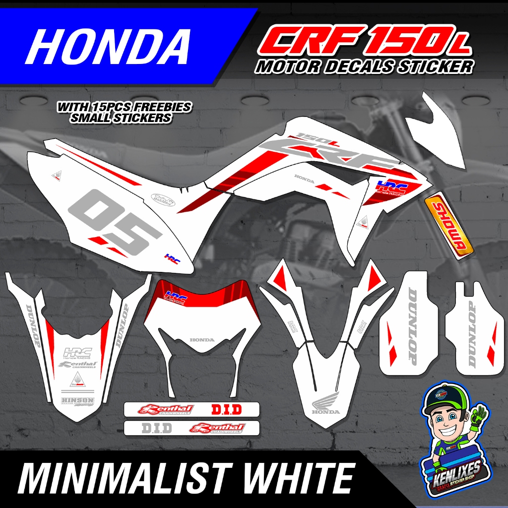 Honda CRF 150 Full Body Sticker Decals (Minimalist Edition) | Shopee ...