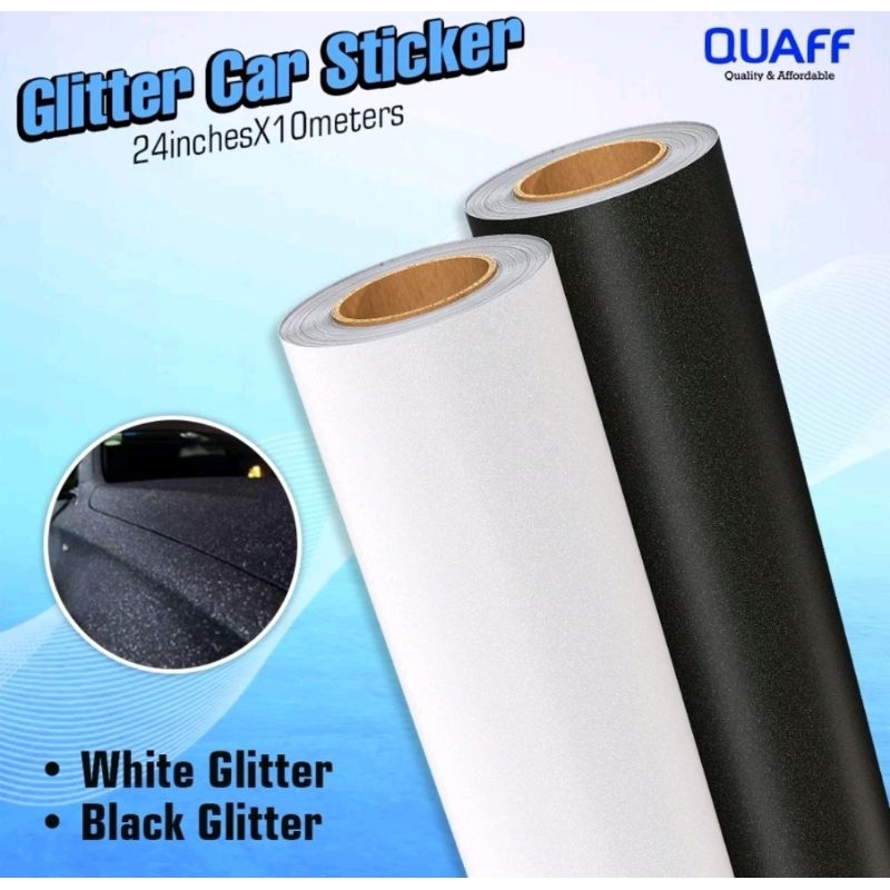 Quaff Glitter Car Sticker Self Adhesive Car Wrap Indoor/Outdoor Design ...
