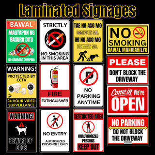 Laminated Signages Establishments/Office/ Community/Business Signages ...