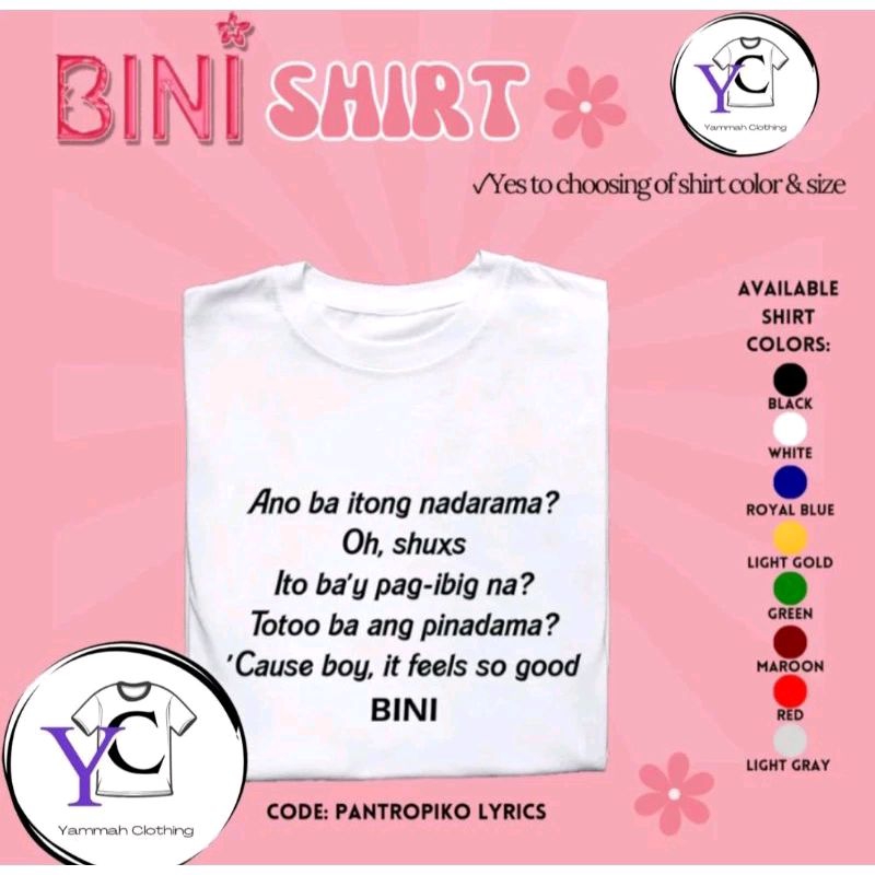 BINI pantropiko design t shirt | Shopee Philippines