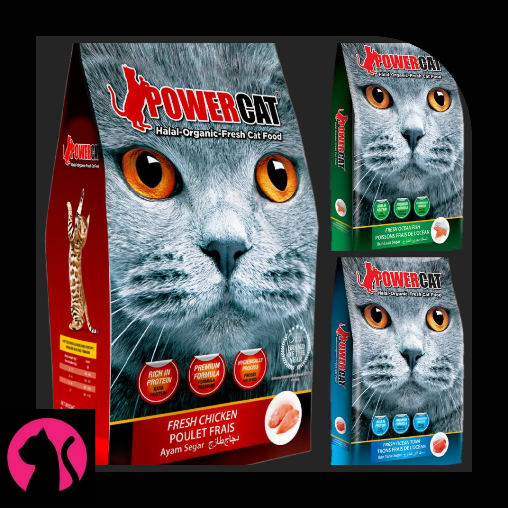 PowerCat Dry Adult Cat Food - Tuna, Ocean Fish, Chicken | Premium ...