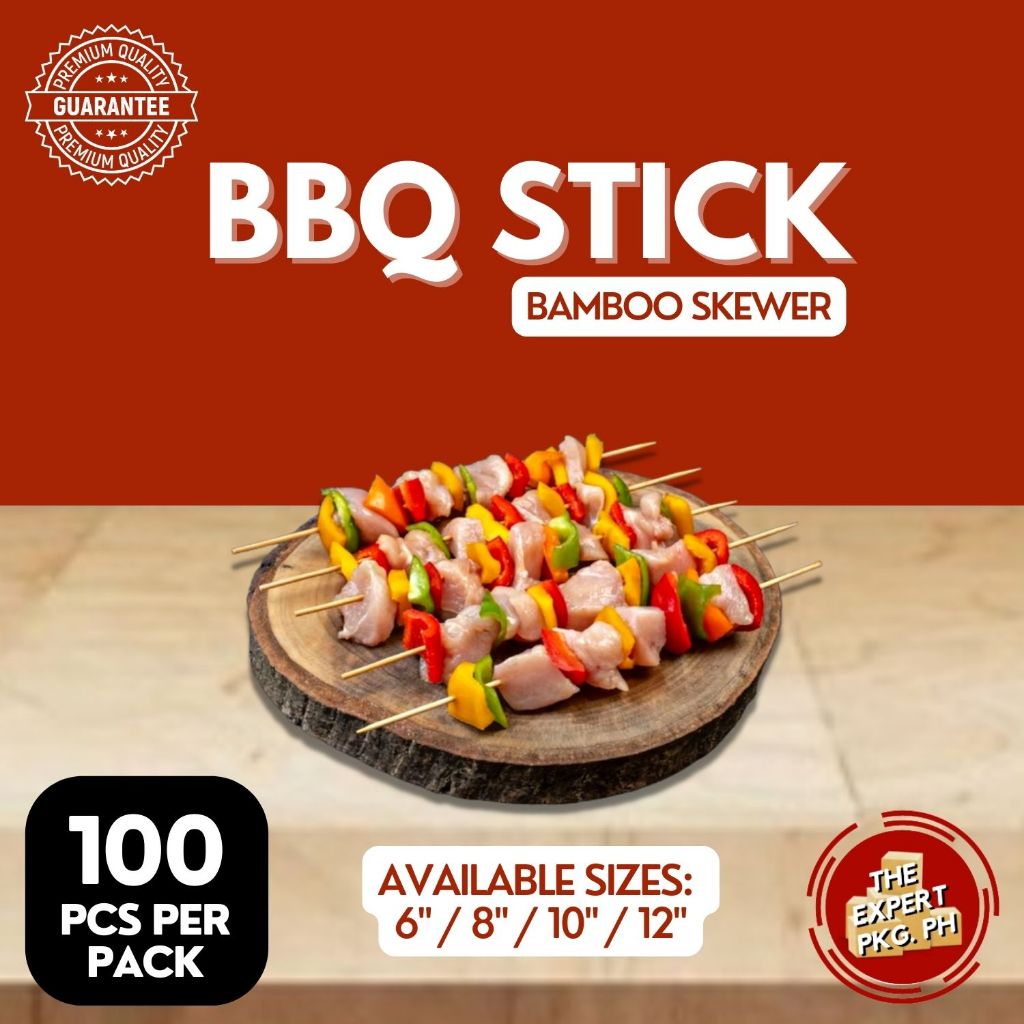 Barbeque BBQ Sticks / Skewers (3mm) 6inches / 8inches / 10inches ...