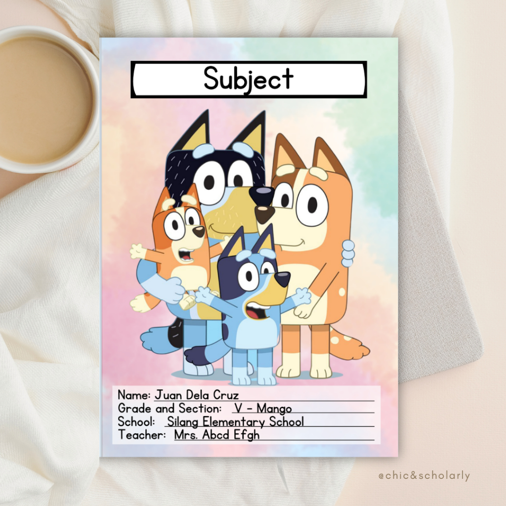 Notebooks Bluey Design for Girls Writing and Composition Good Quality ...