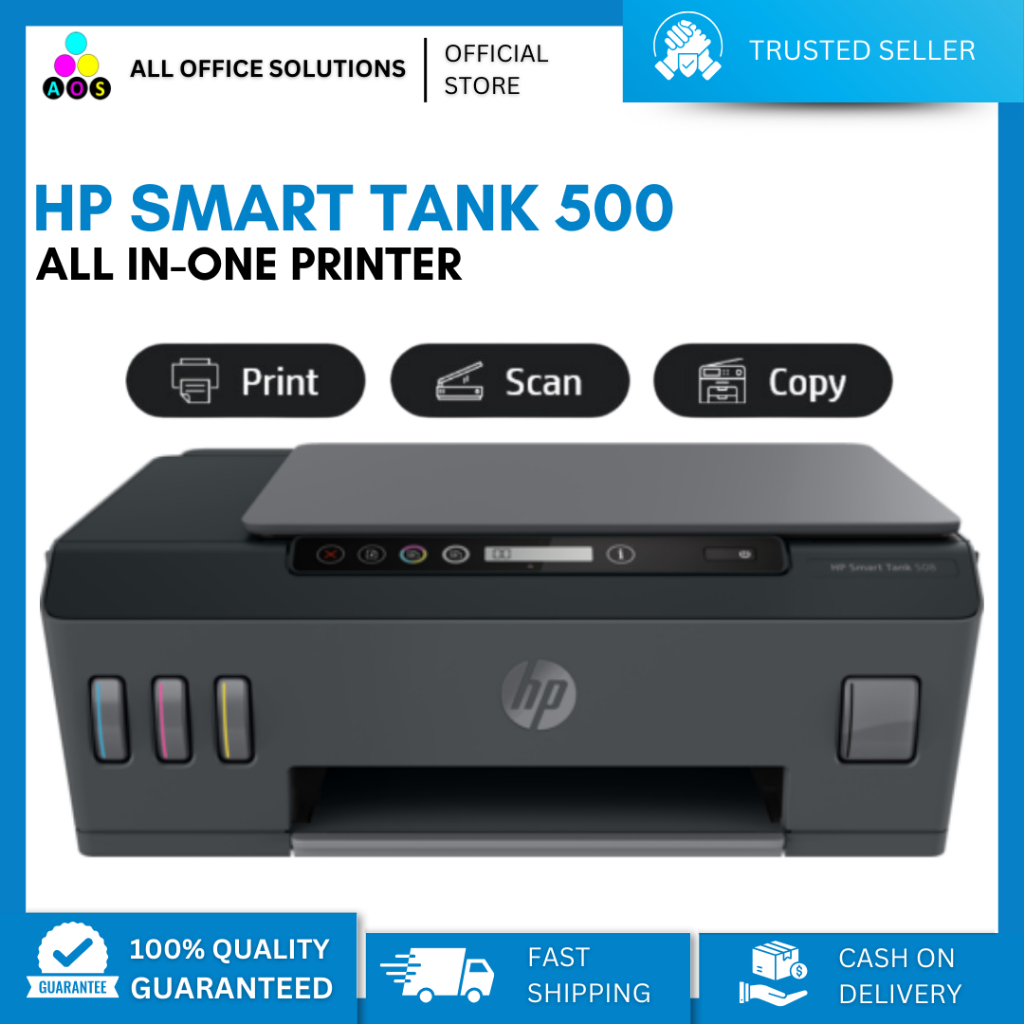 HP Smart Tank 500 AiO CISS Printer - Print, Copy, Scan | Shopee Philippines