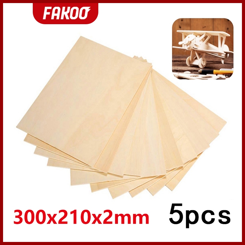 5pcs 2mm x 300mm x 210mm Balsa Wood Sheets Wooden Craft Model DIY ...