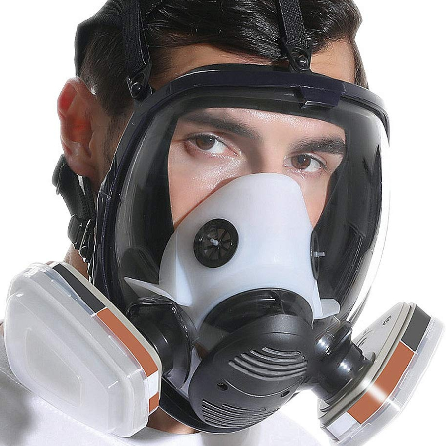 Mask 6800 Gas Mask Half Face Safety Respirator Mask Filter Cotton Dust ...