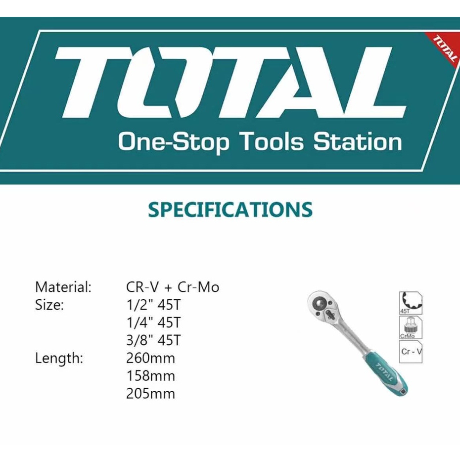 TOTAL Tools Ratchet Wrench 1/4" THT106146 | Shopee Philippines