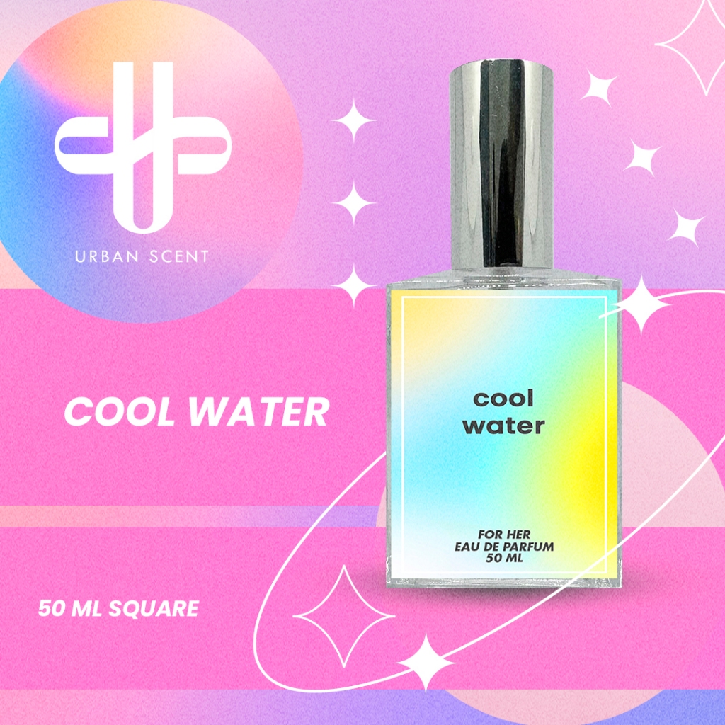 URBAN SCENT Inspired Oil Based Perfume -023 - Cool Water W. 50ML Square ...