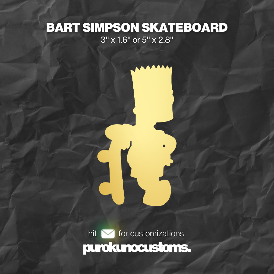 BART SIMPSON - SKATE CAR & MOTORCYLE RANDOM VINYL DECAL STICKER SERIES ...