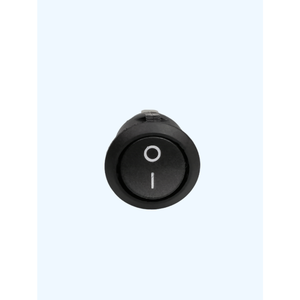 MICRO PC ROCKER SWITCH ROUND BLACK 20mm KCD1-2 3-PIN (NC-COM-NO) ON-OFF ...