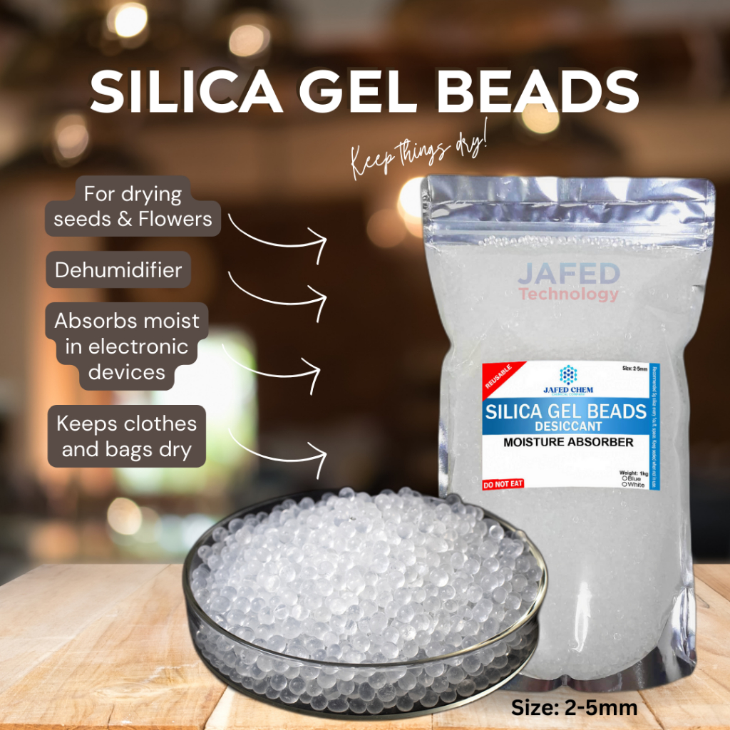 JAFED White Silica Gel Desiccant Beads for Drying Leaves Seeds ...