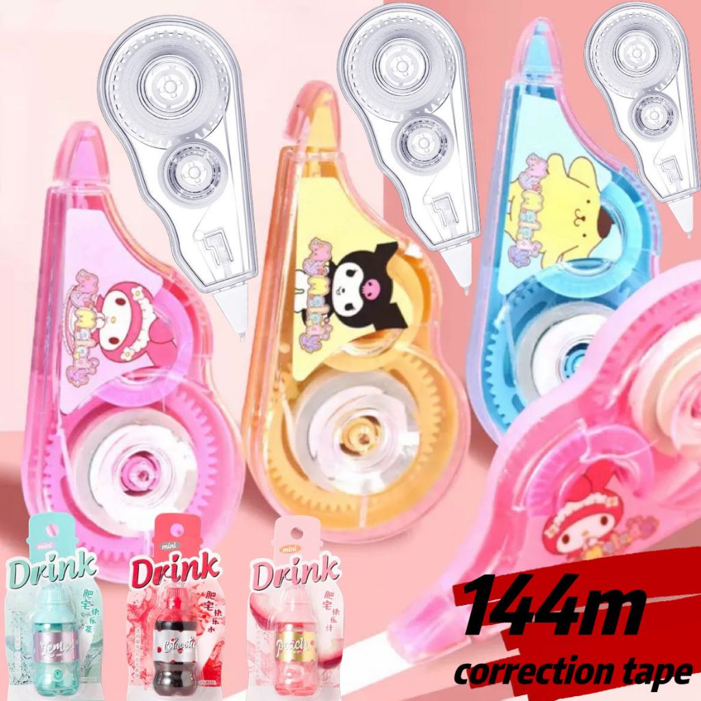 6in1 muji correction tape set sanrio correction tape eraser kuromi ...