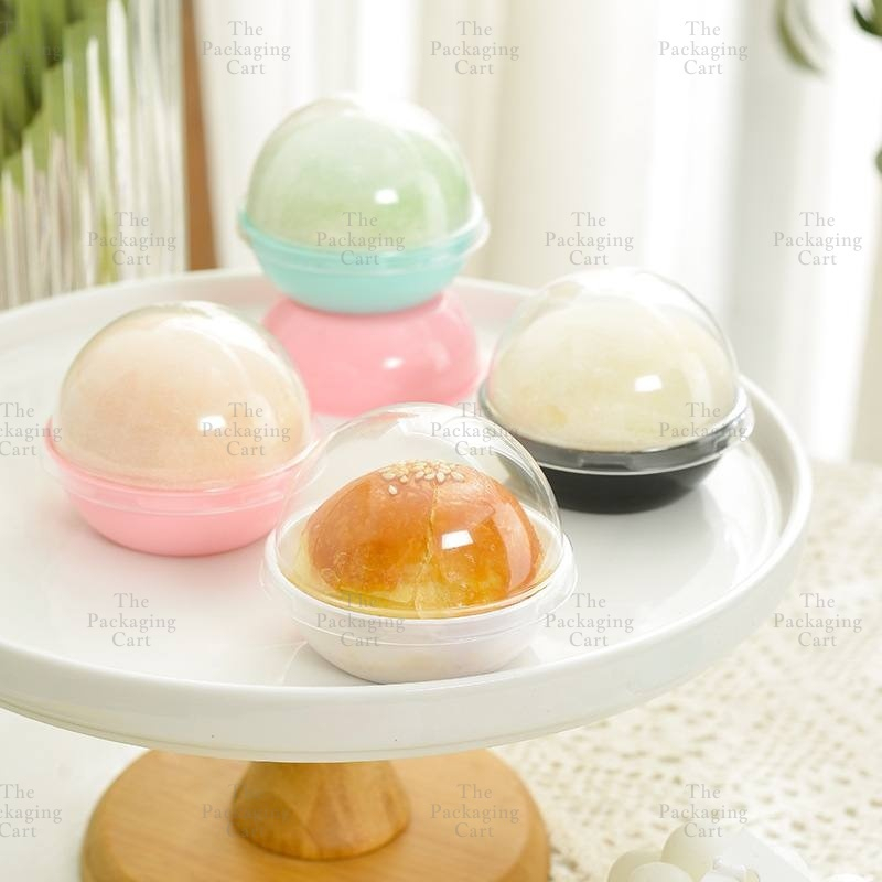 Round Mini Cake Box Packaging Mooncake Container Bakeware Disposable ...
