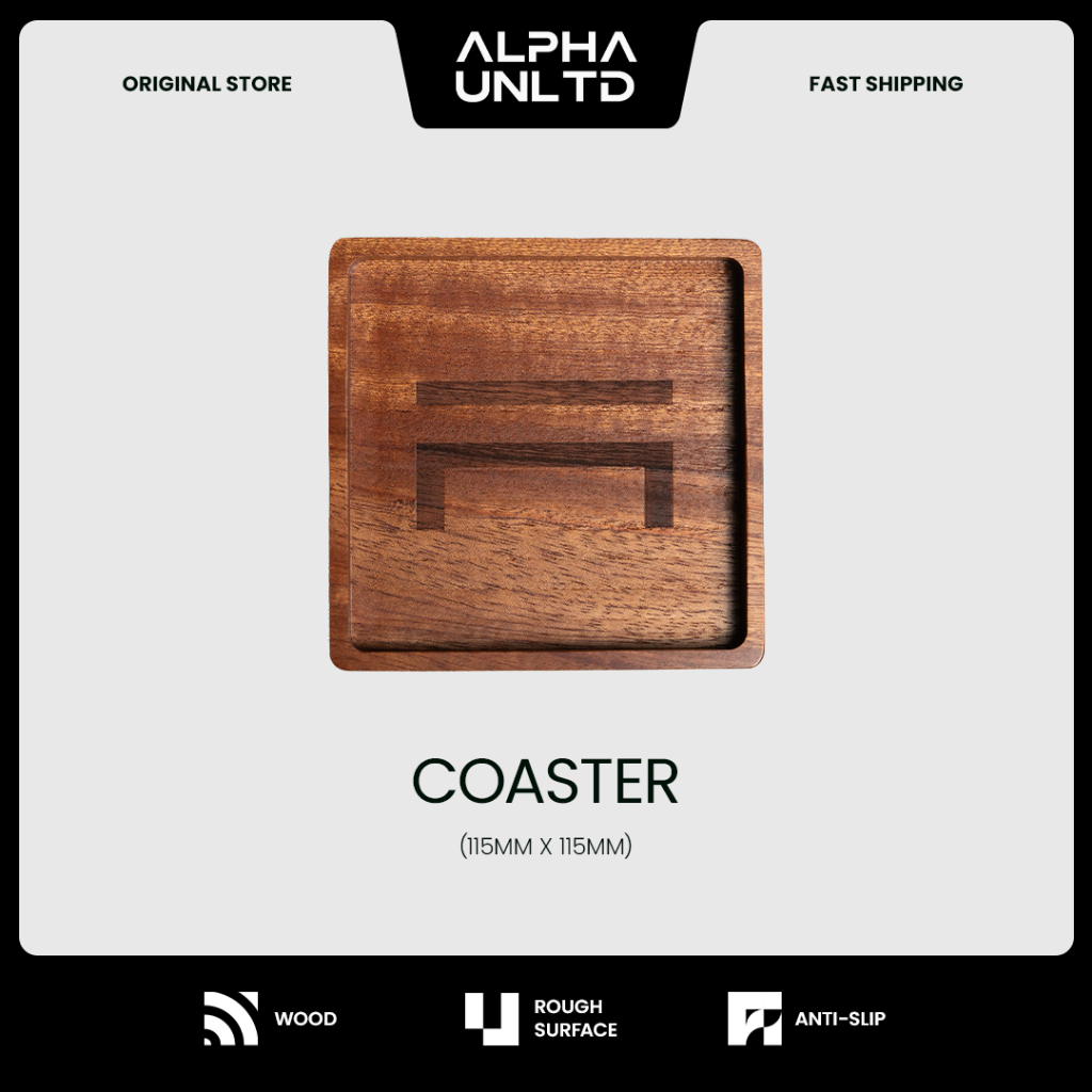 ALPHA UNLTD | Wooden Coaster V3 | Shopee Philippines