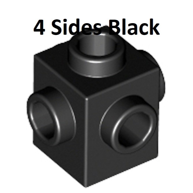 LEGO Parts 4733 Brick, Modified 1x1 with Studs 4 Sides 2pcs Lot ...