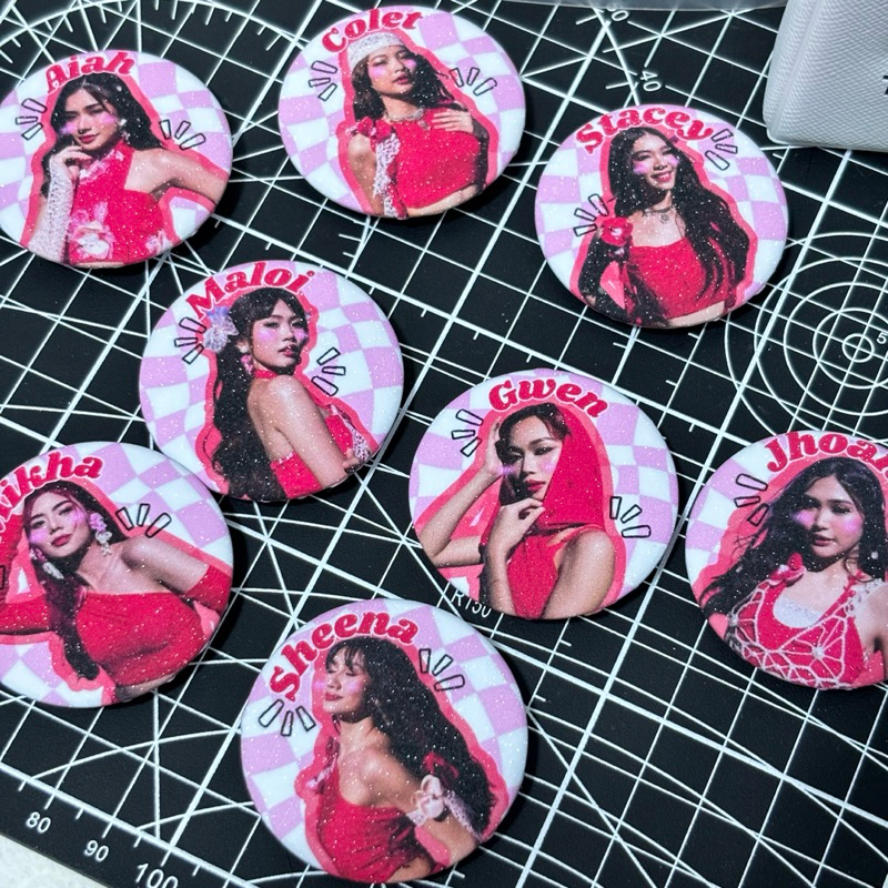 BINI GLITTERED BUTTON PINS | Shopee Philippines