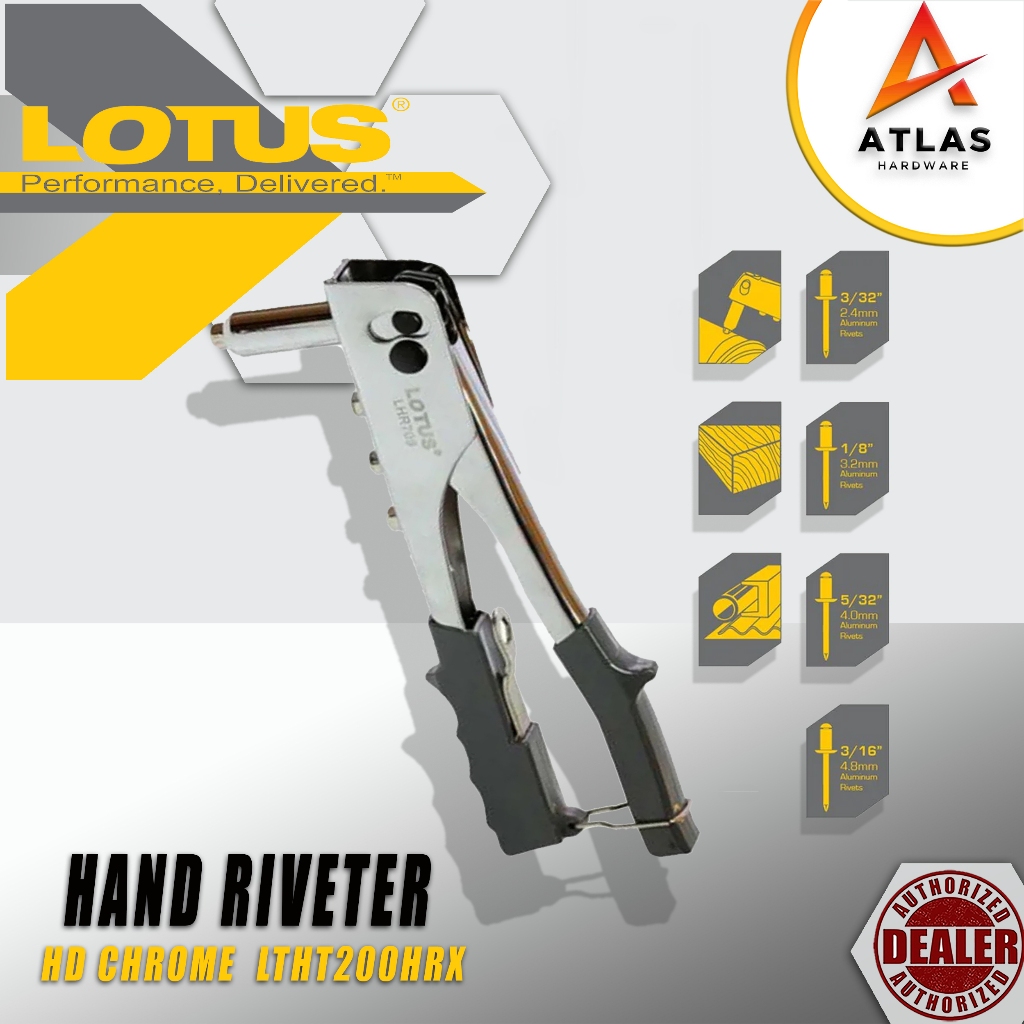 Lotus Hand Riveter HD Chrome LTHT200HRX | Shopee Philippines