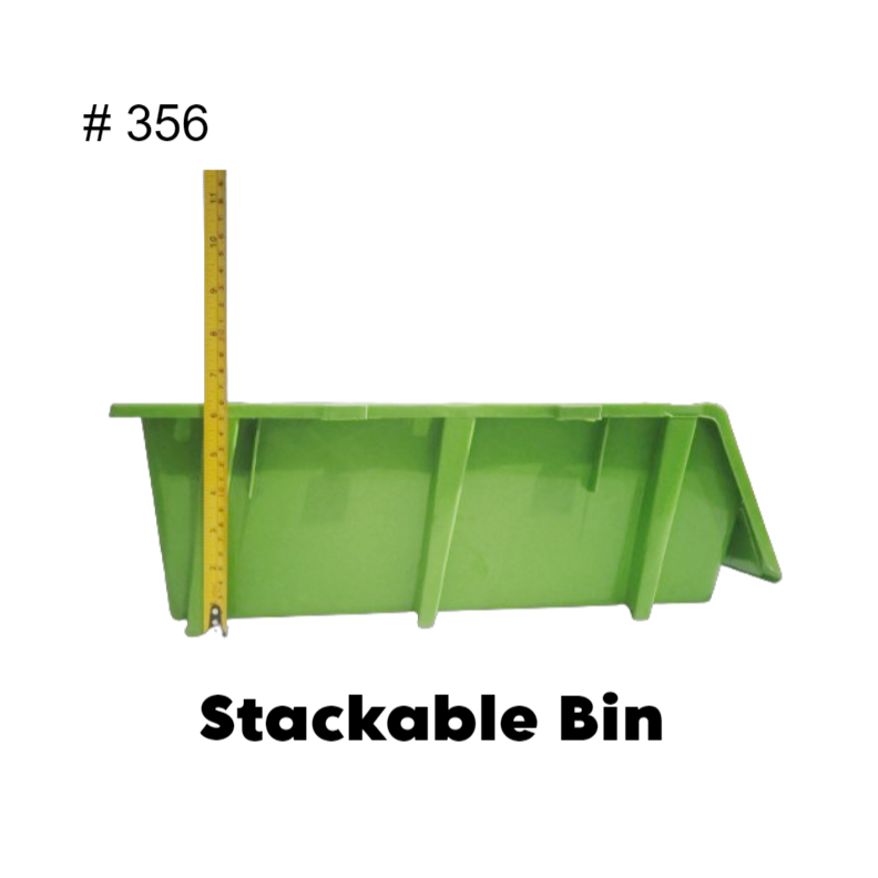 Plastic #356 Stackable Bin Boxes Storage Organizer Supplies Tools ...