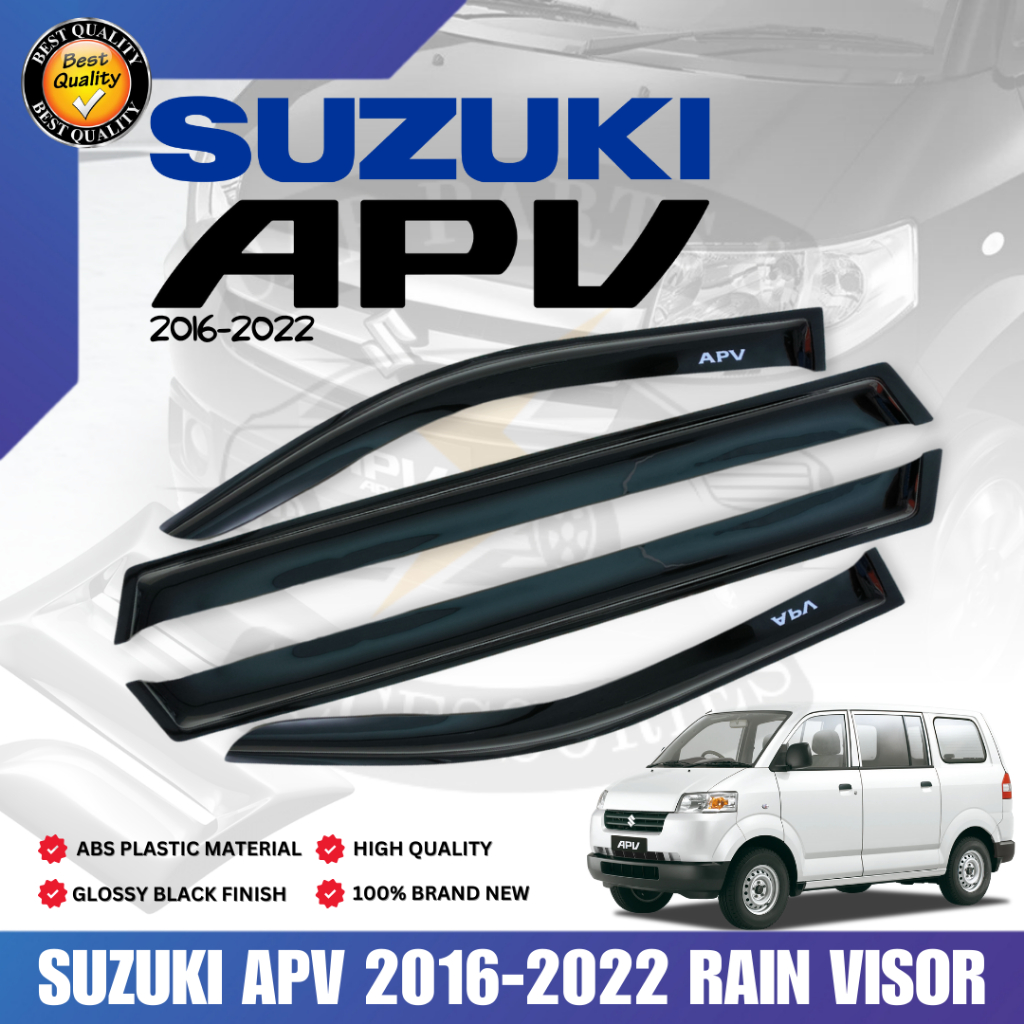 CPA RAIN VISOR For SUZUKI APV 2005 - 2021 BLACK (7542) | Shopee Philippines