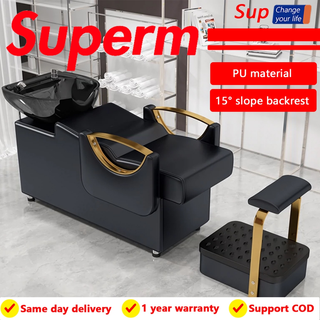 Shampoo bed hair salon massage bed flushing bed ceramic basin full ...