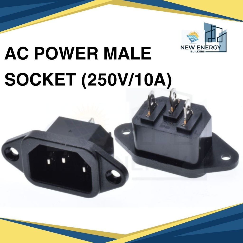 N.E.B || 3 PINS 250V 10A UNIVERSAL AC MALE SOCKET PLUG FOR RICE COOKER ...