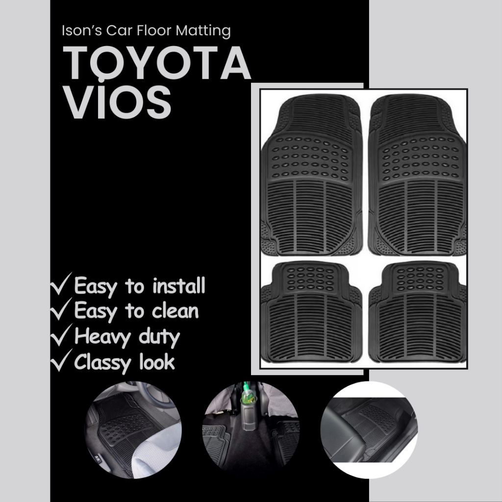 Toyota Vios Rubberized Floor Matting Heavy Duty | Shopee Philippines