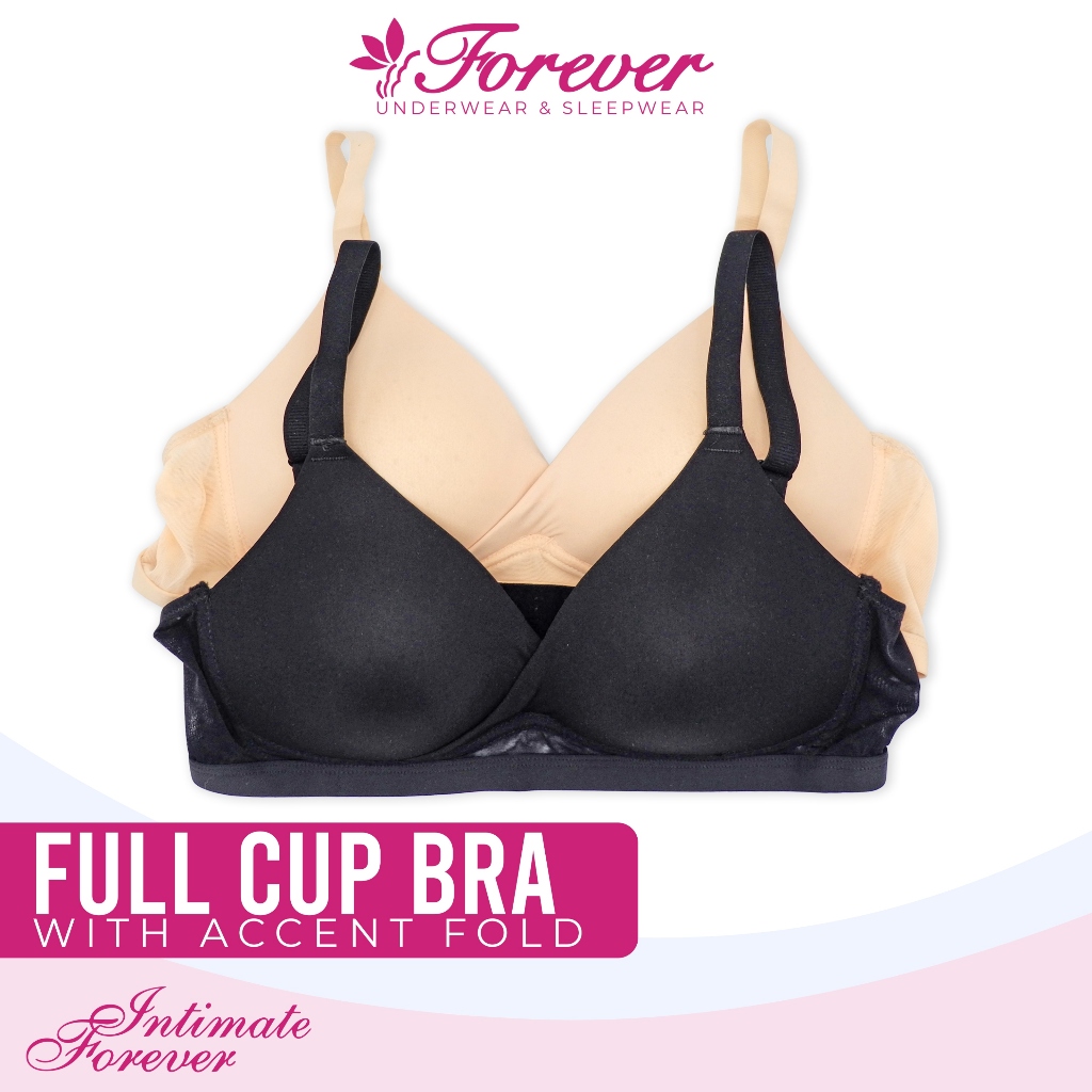 Intimate Forever B3024 CupB Per Piece Full Soft Cup Bra W/ Fold Accent ...