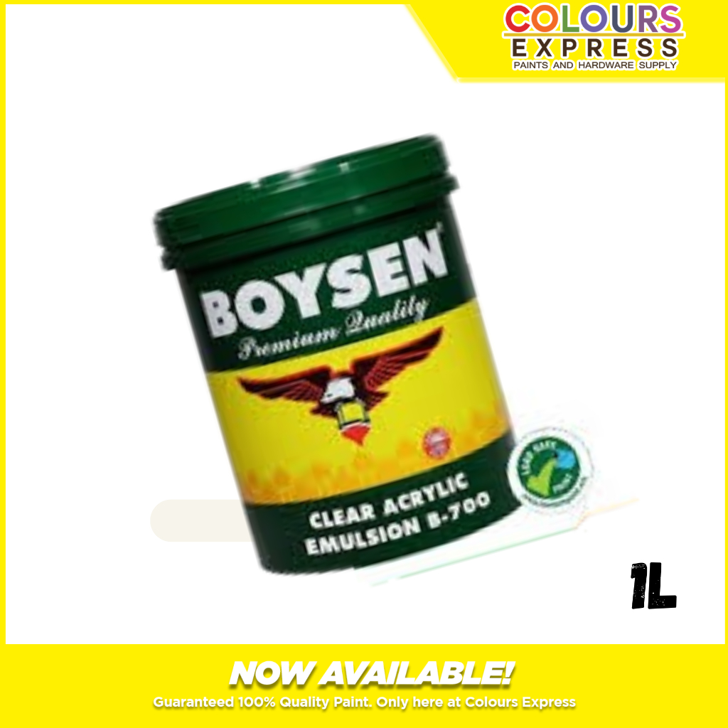 Boysen Clear Acrylic Emulsion B-700 4L and 1L for Interior and Exterior ...