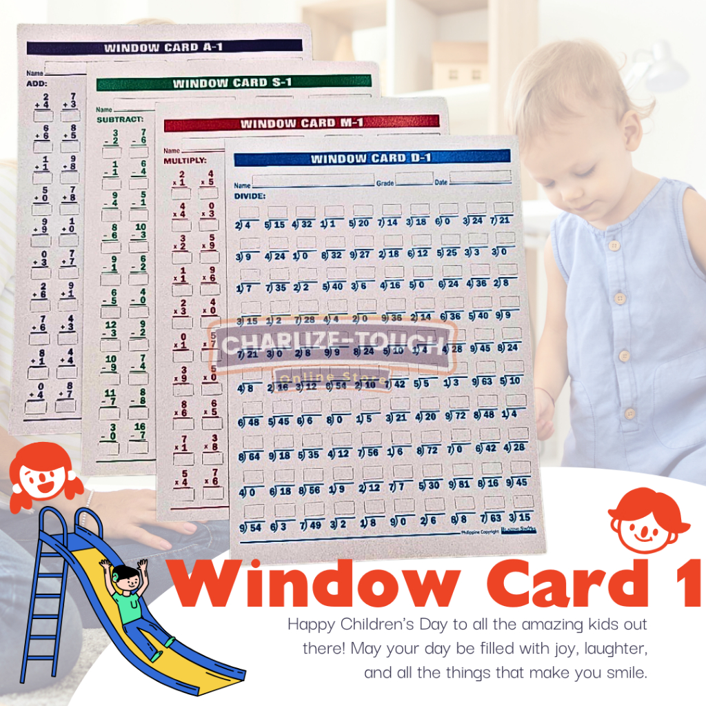 Window Cards Level 1 Addition, Subtraction, Multiplication, Division ...