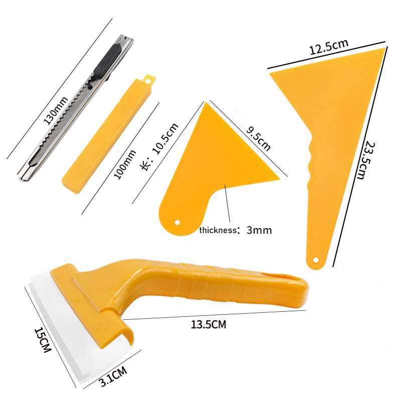5-piece set Squeegee And Triangular Film Scraper For Car Sticker Decals ...